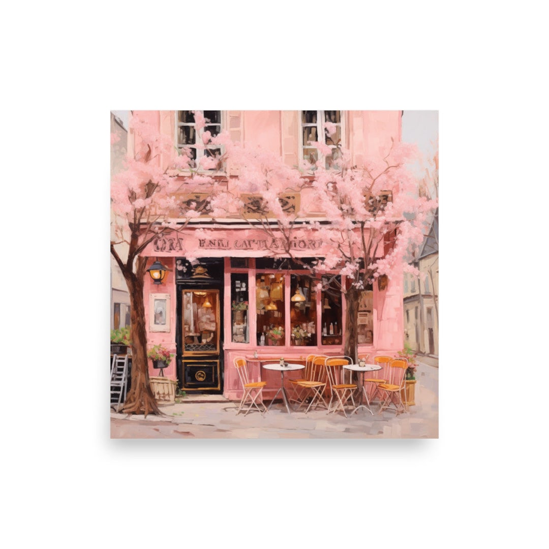 Parisian Cafe Art Print - 10x10, 12x12, 14x14, 16x16 & 18x18 Poster - Etsy