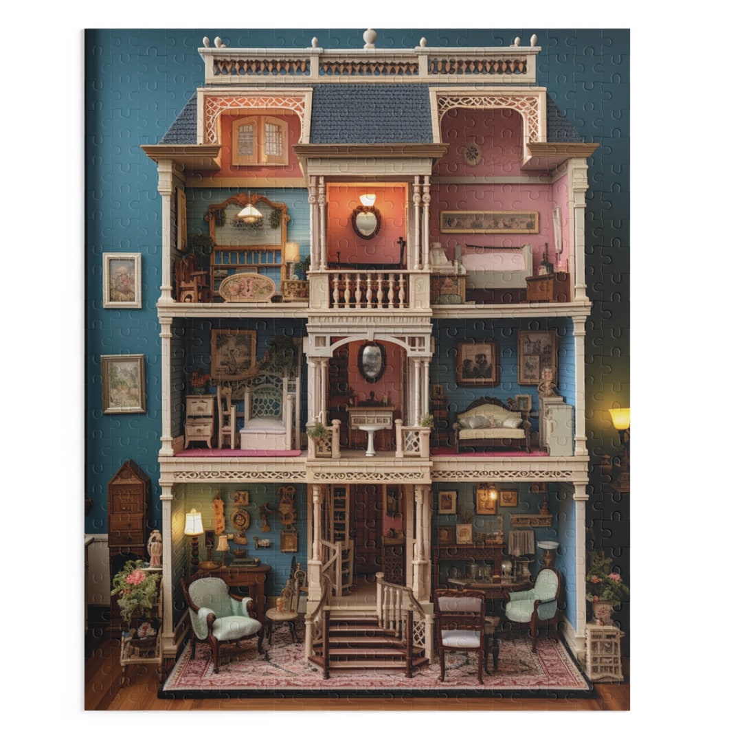 Dollhouse Delight Jigsaw Puzzle ( 252 or 500-piece) - Etsy