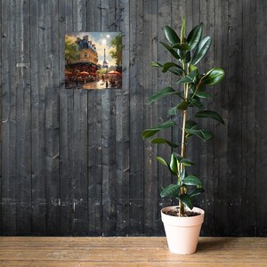 French Street Cafe Art Print - 10x10, 12x12, 14x14, 16x16 & 18x18 ...