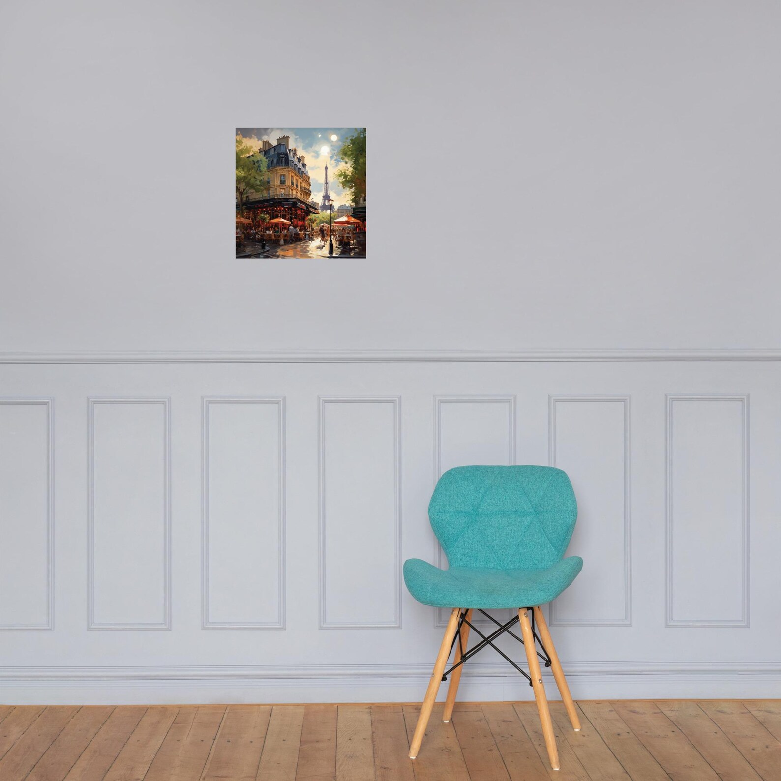 French Street Cafe Art Print - 10x10, 12x12, 14x14, 16x16 & 18x18 ...