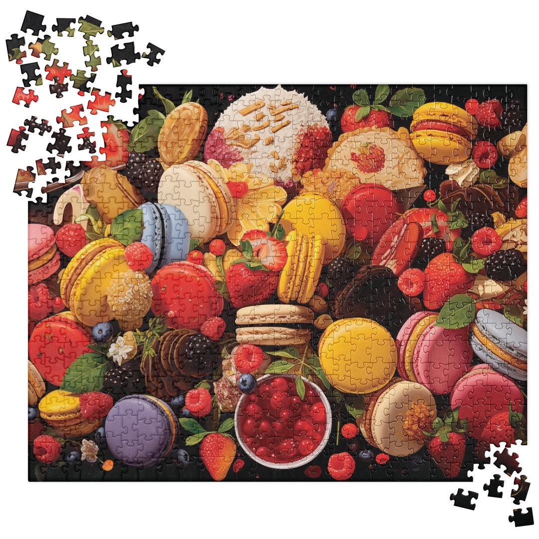 French Pastries and Fruit Jigsaw Puzzle - 252 Pcs or 520 Pcs - Etsy