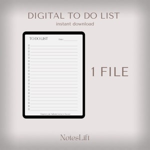 Digital to Do List Goodnotes Template, Undated to Do List Template ...