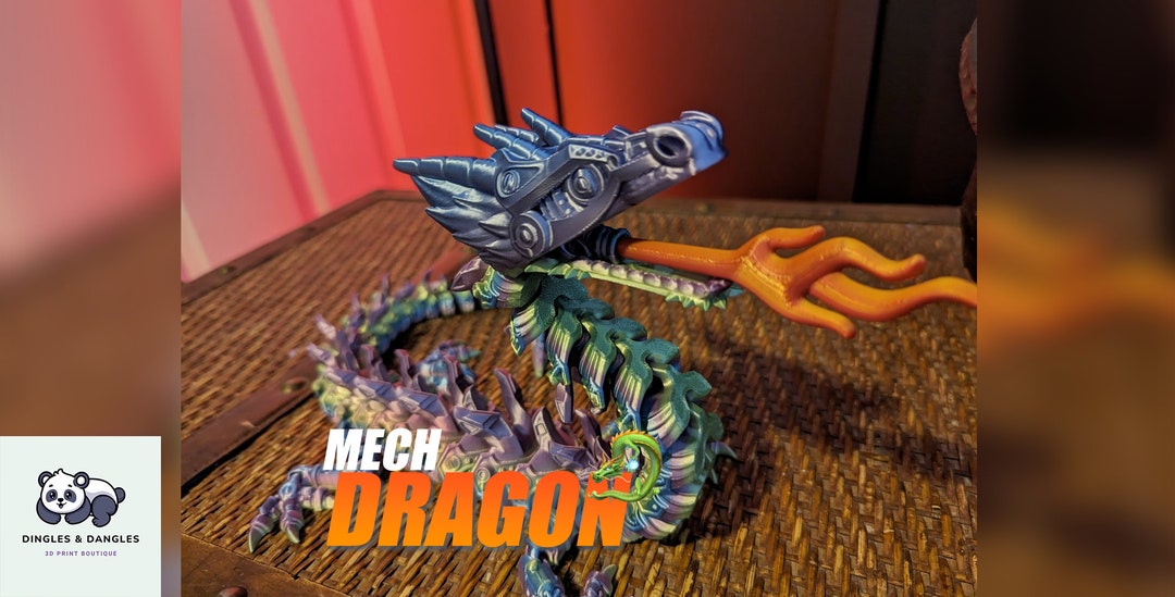 Mech Dragon 3D Collectable Sensory Toy Gift Idea Family Fun Dragon Desk ...