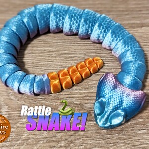 Realistic Rattlesnake With Authentic Rattle 3d Collectable Sensory Toy ...