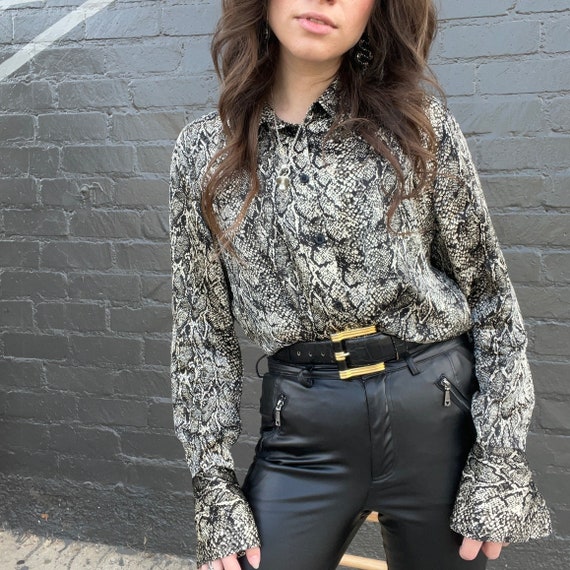 Silky Serpent Blouse - Gem