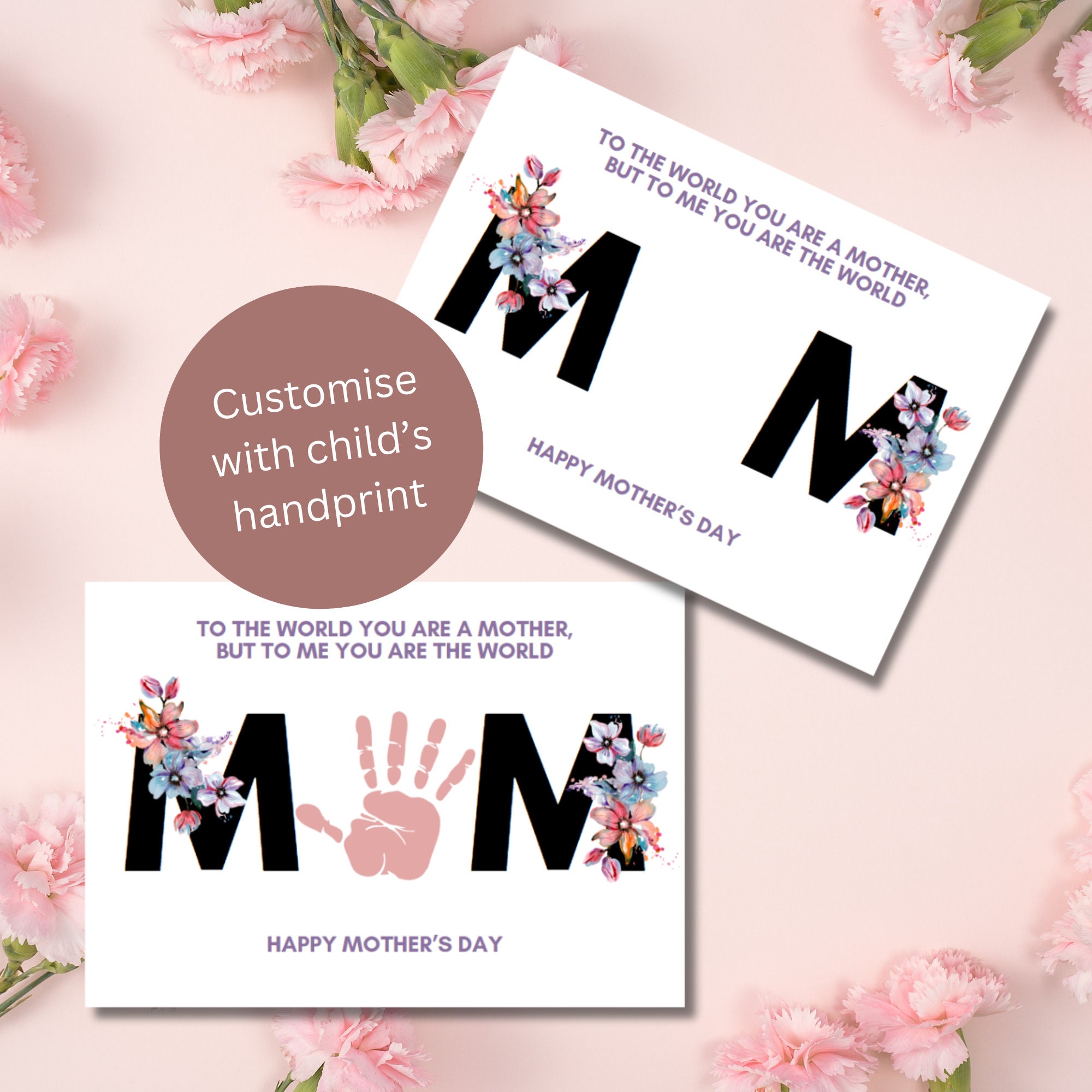 Mother's Day Handprint Art, Printable | Craft for Mom From Baby ...