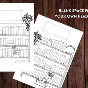 Bookshelf Reading Tracker Printable, Reading Log, Book Tracker, Books ...