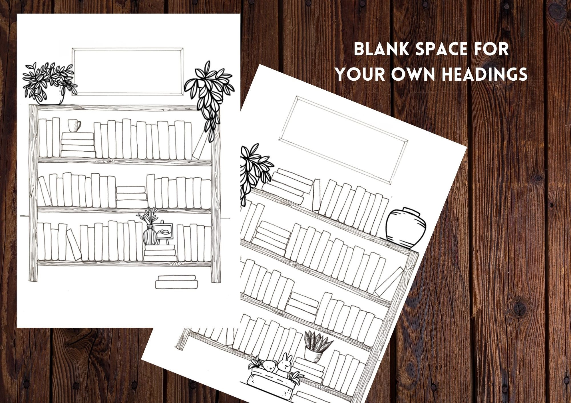 Bookshelf Reading Tracker Printable, Reading Log, Book Tracker, Books ...