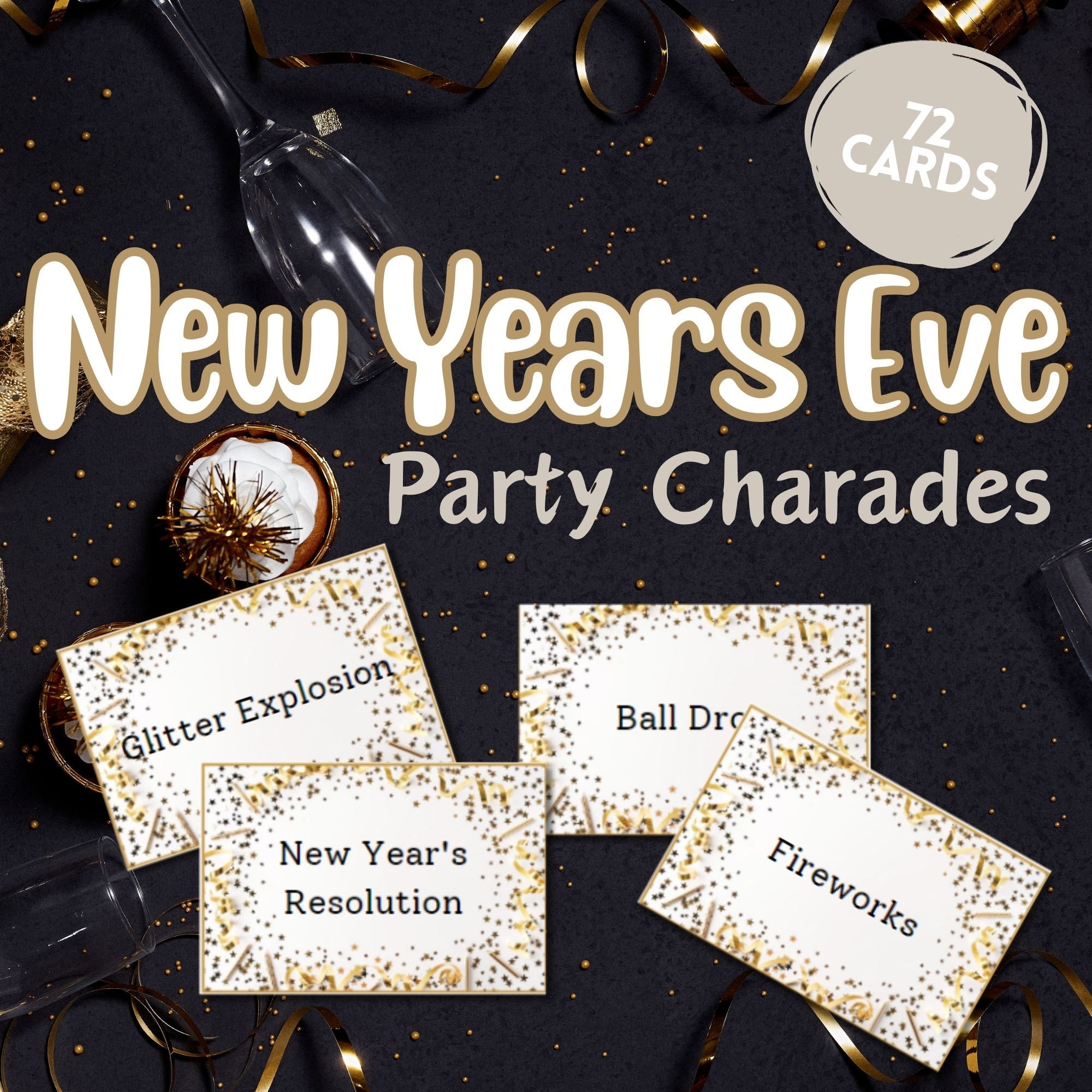 New Years Eve Charades Printable Game, New Years Party Game, NYE ...