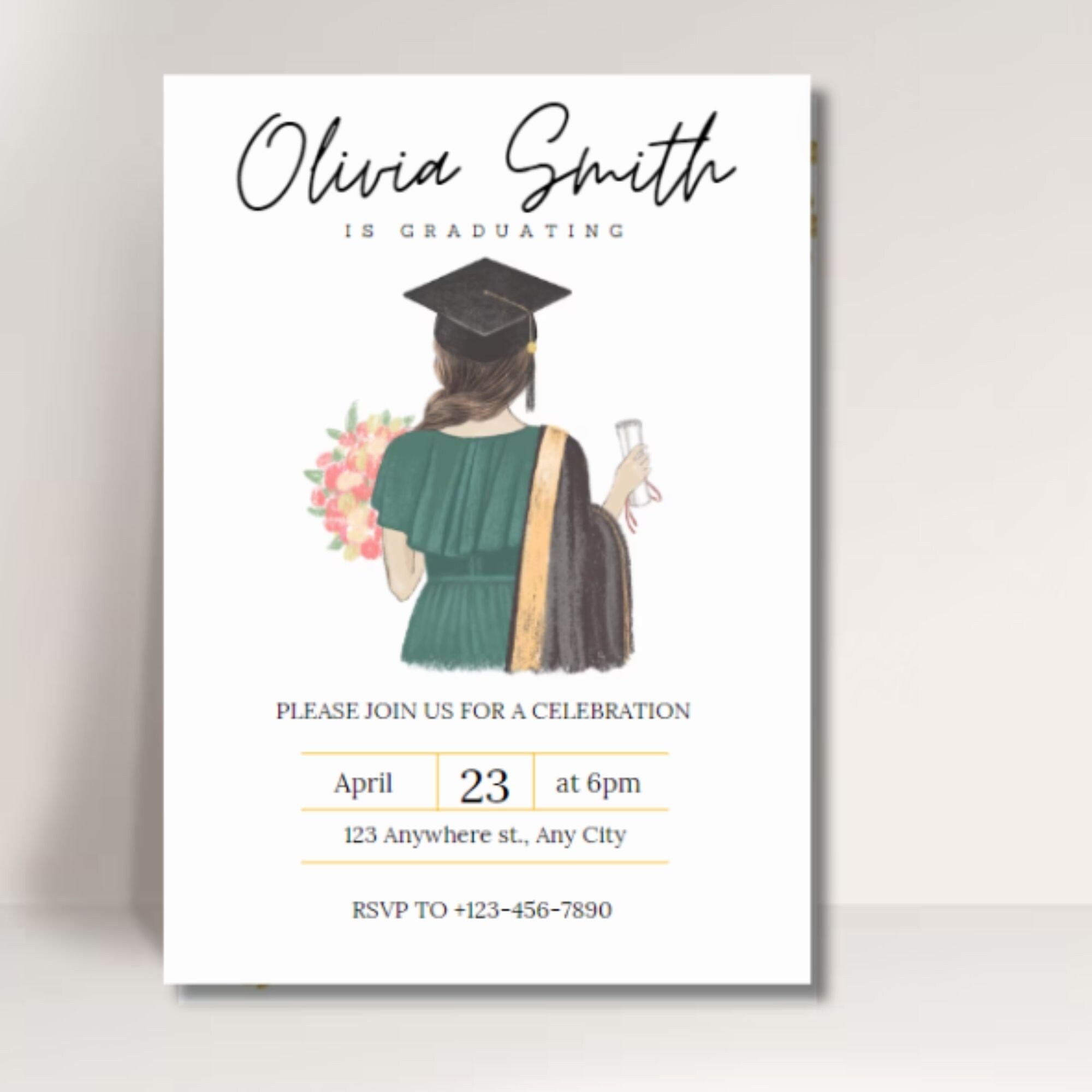 Graduation Party Invitation Template, Editable, Customizable, Print or ...