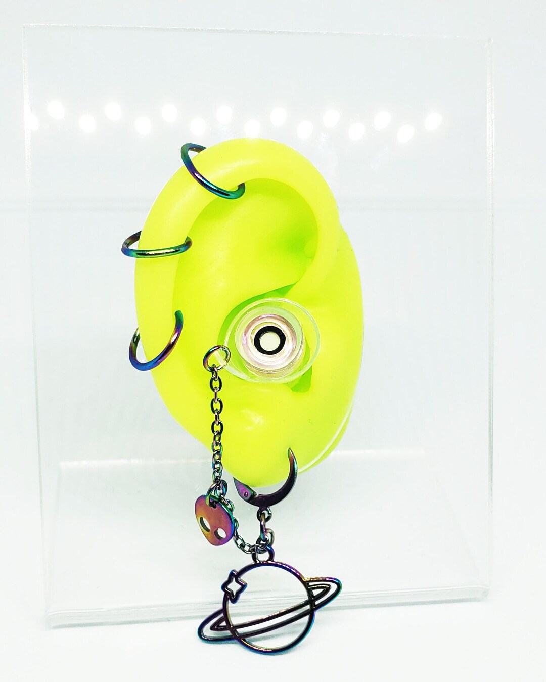 Saturn & Alien Rainbow High Fidelity Earplug Earrings - Etsy