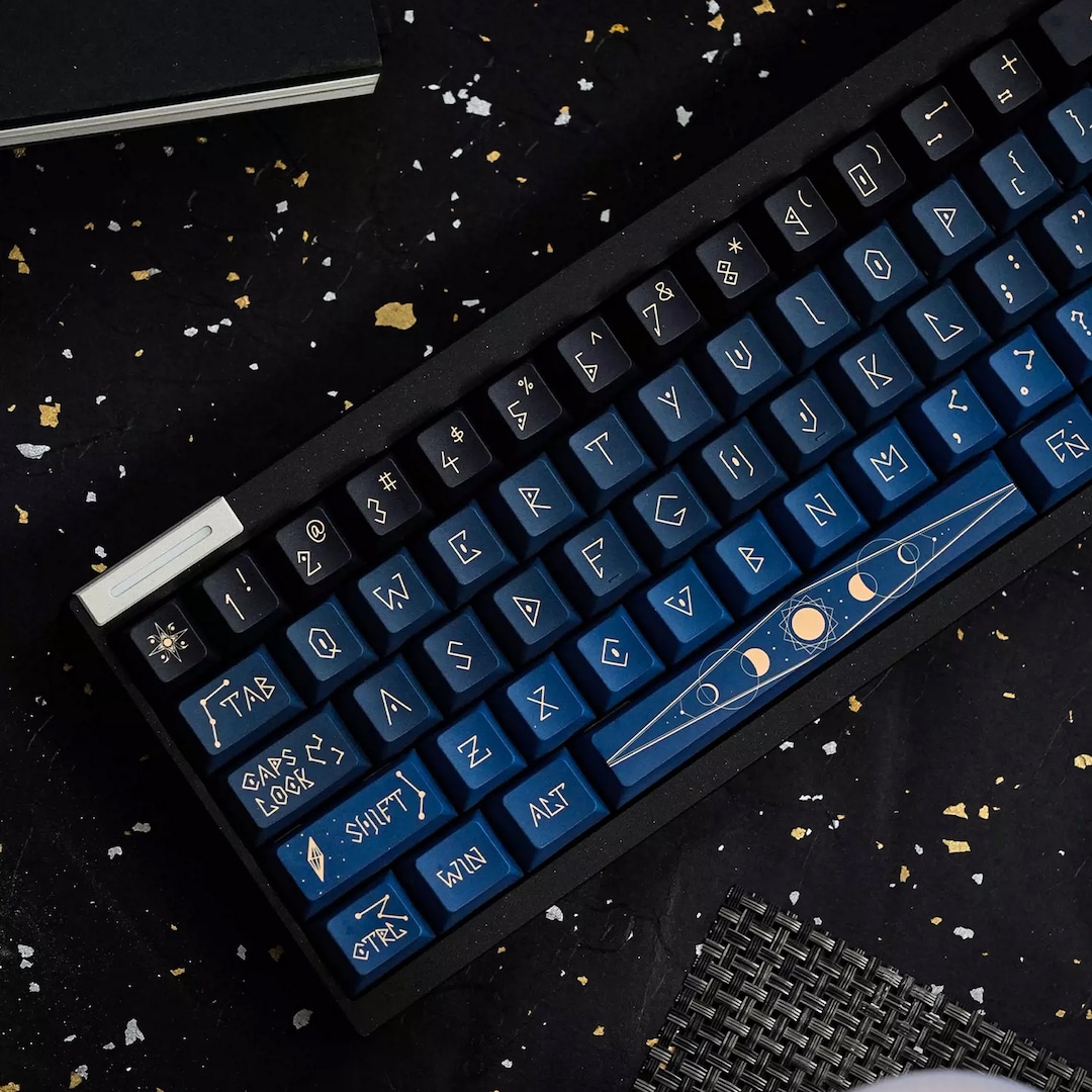 Starry Night Keycaps Set, Constellation Planet Star Keycap Set, Planet ...