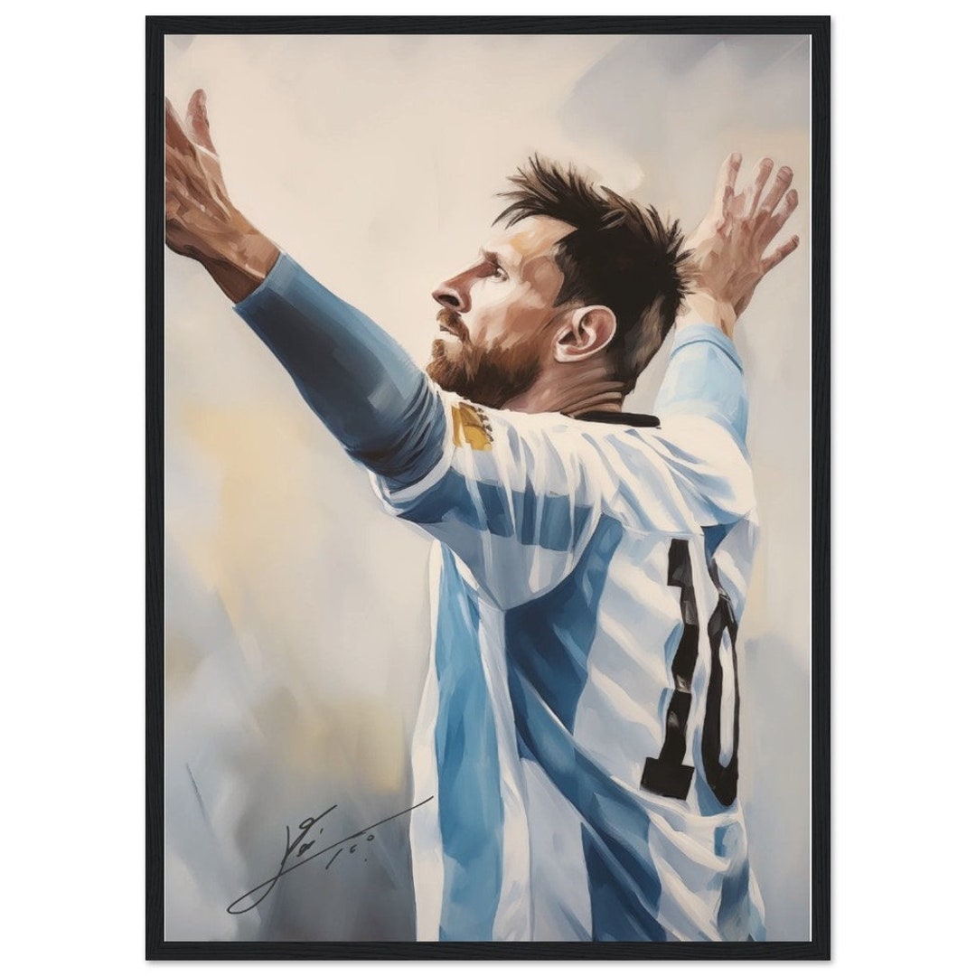 Lionel Messi. Oil Paint Print. Classic Matte Paper Poster - Etsy