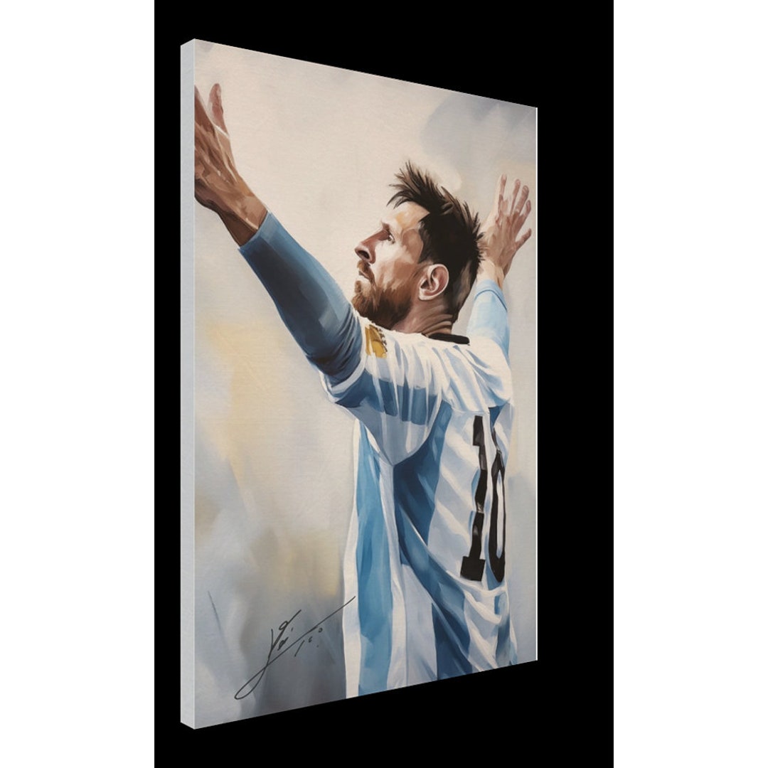 Lionel Messi. Oil Paint Print. Classic Matte Paper Poster Canvas - Etsy