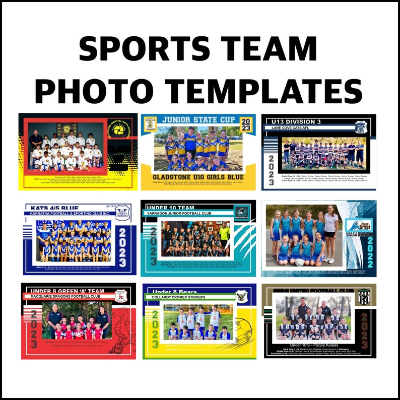 Custom Sports Team Photo Template - Etsy