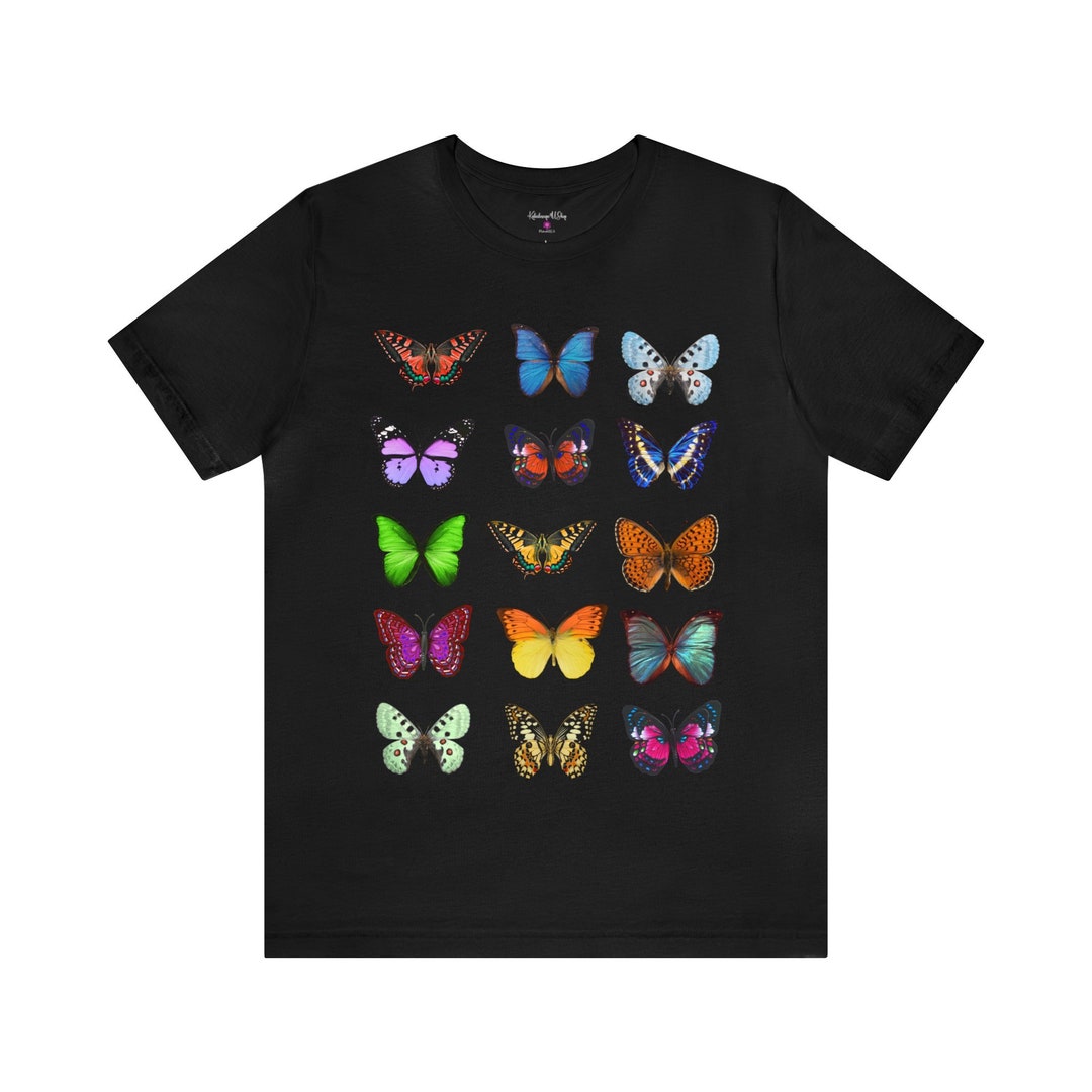 Whimsical Butterfly Tee, Zoo Collection, Jersey Top for Adults - Etsy