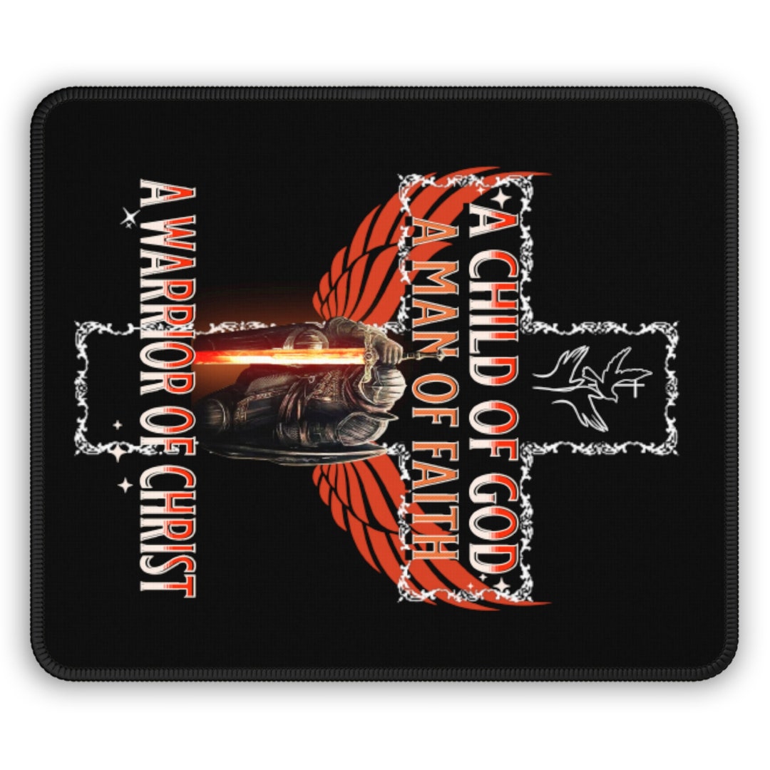 Inspirational Christian Gaming Mouse Pad - Man of Faith Warrior - Etsy