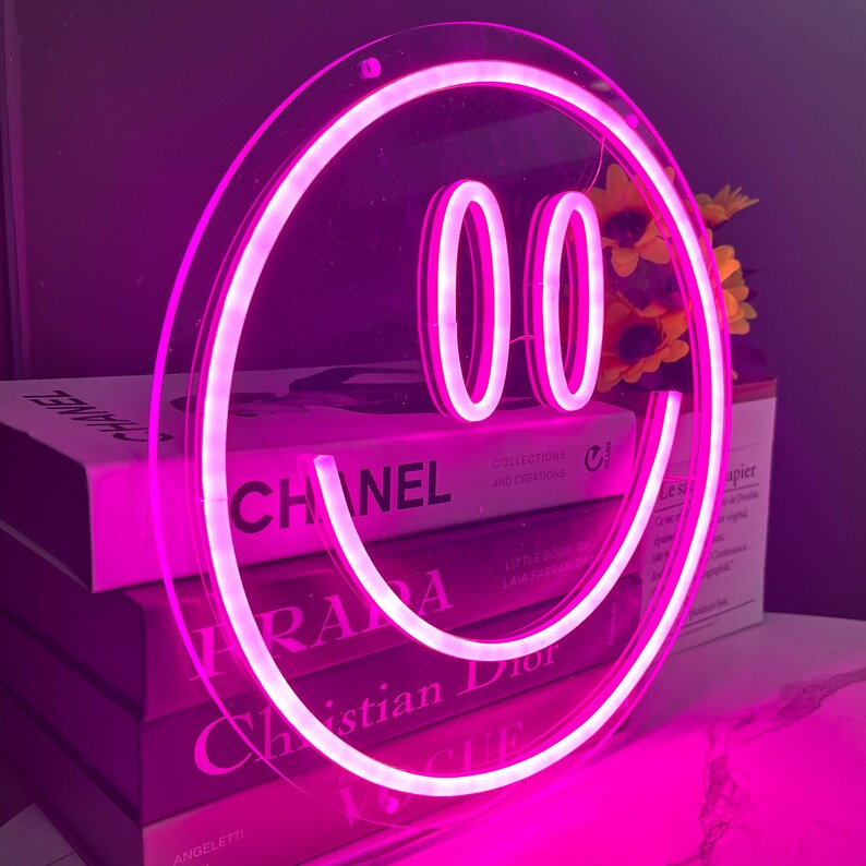Smiley Face Neon Sign,led Light Signs for Bedroom Wall Decor,led Neon ...