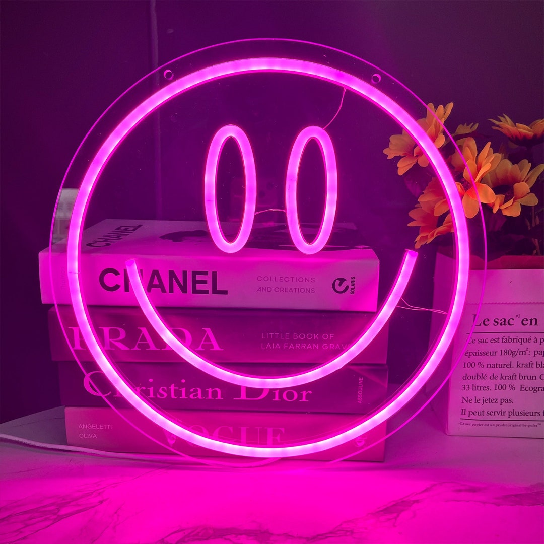 Smiley Face Neon Sign,led Light Signs for Bedroom Wall Decor,led Neon ...