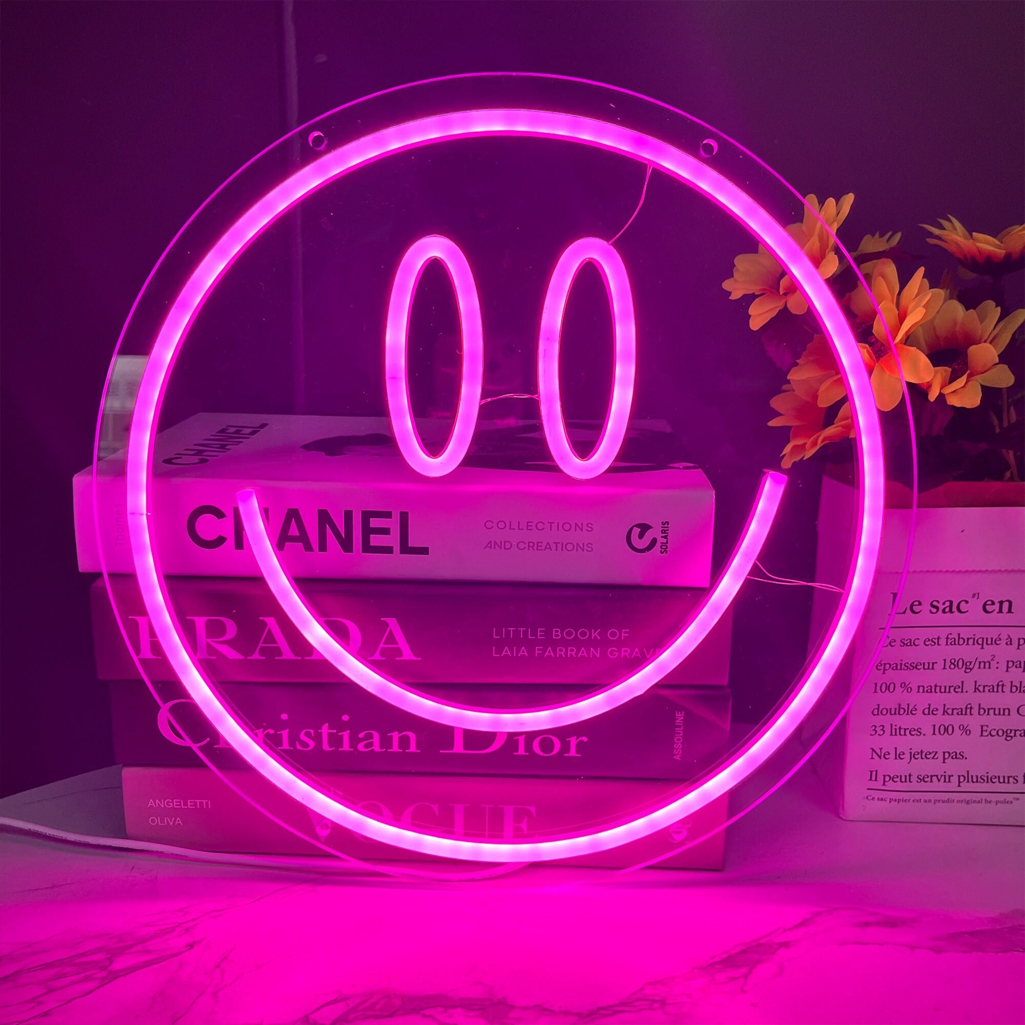 Smiley Face Neon Sign,led Light Signs for Bedroom Wall Decor,led Neon ...