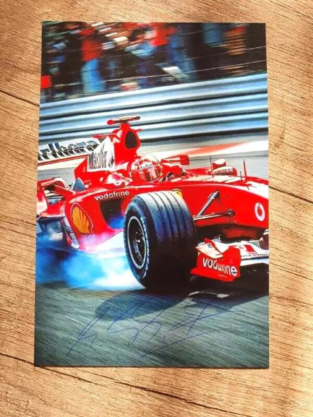 Michael Schumacher Original Ferrari Photo With Autograph RARE Formula 1 ...
