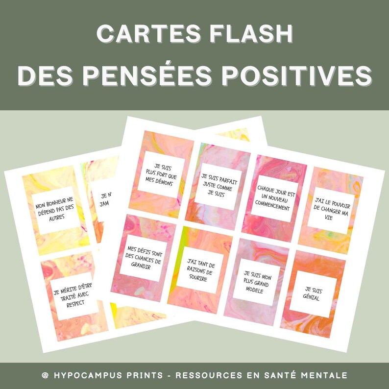 Positive Thinking Cards, Emotional Management, Self-esteem, Affirmation ...