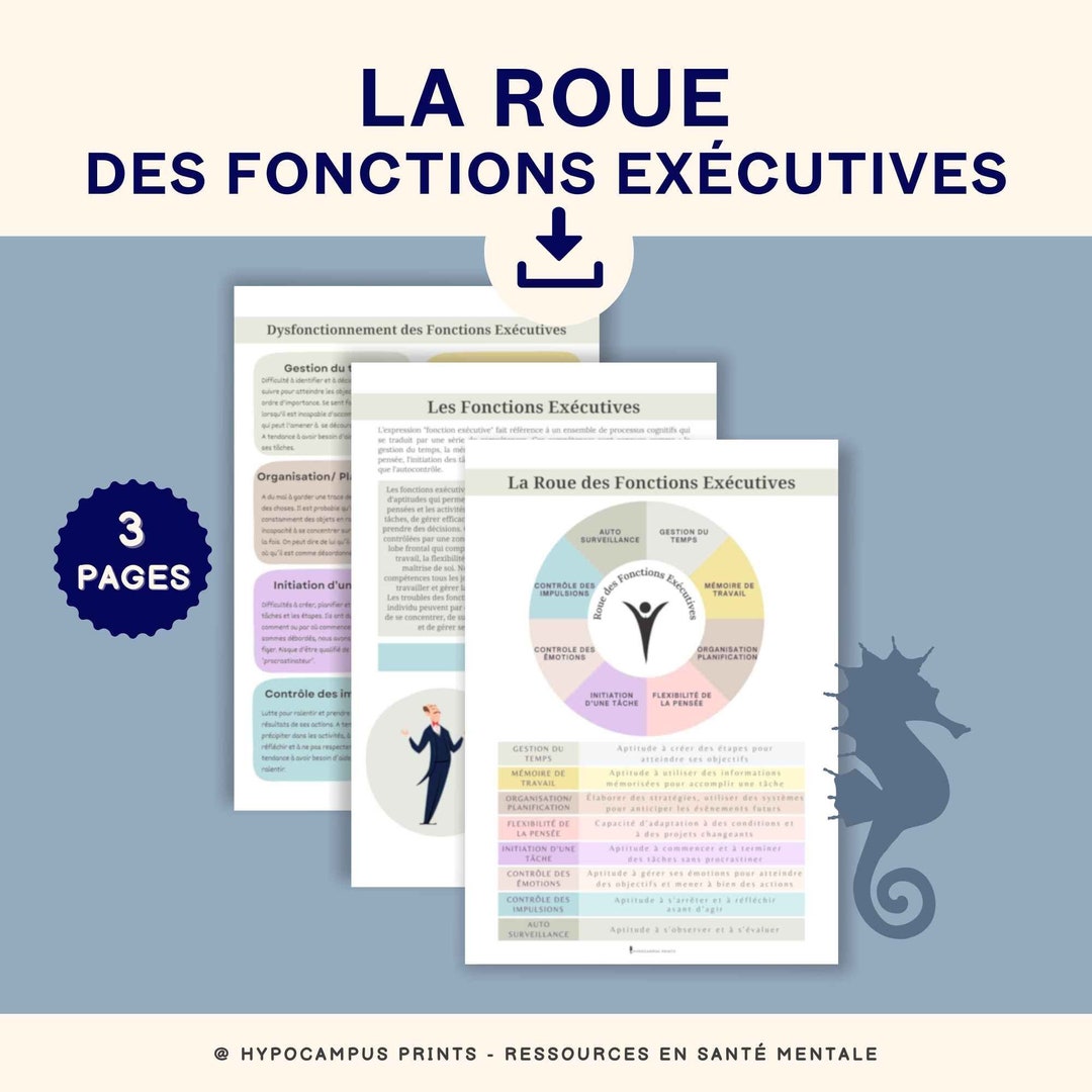 The Executive Function Wheel Therapy Tools Resources Psychologist ...