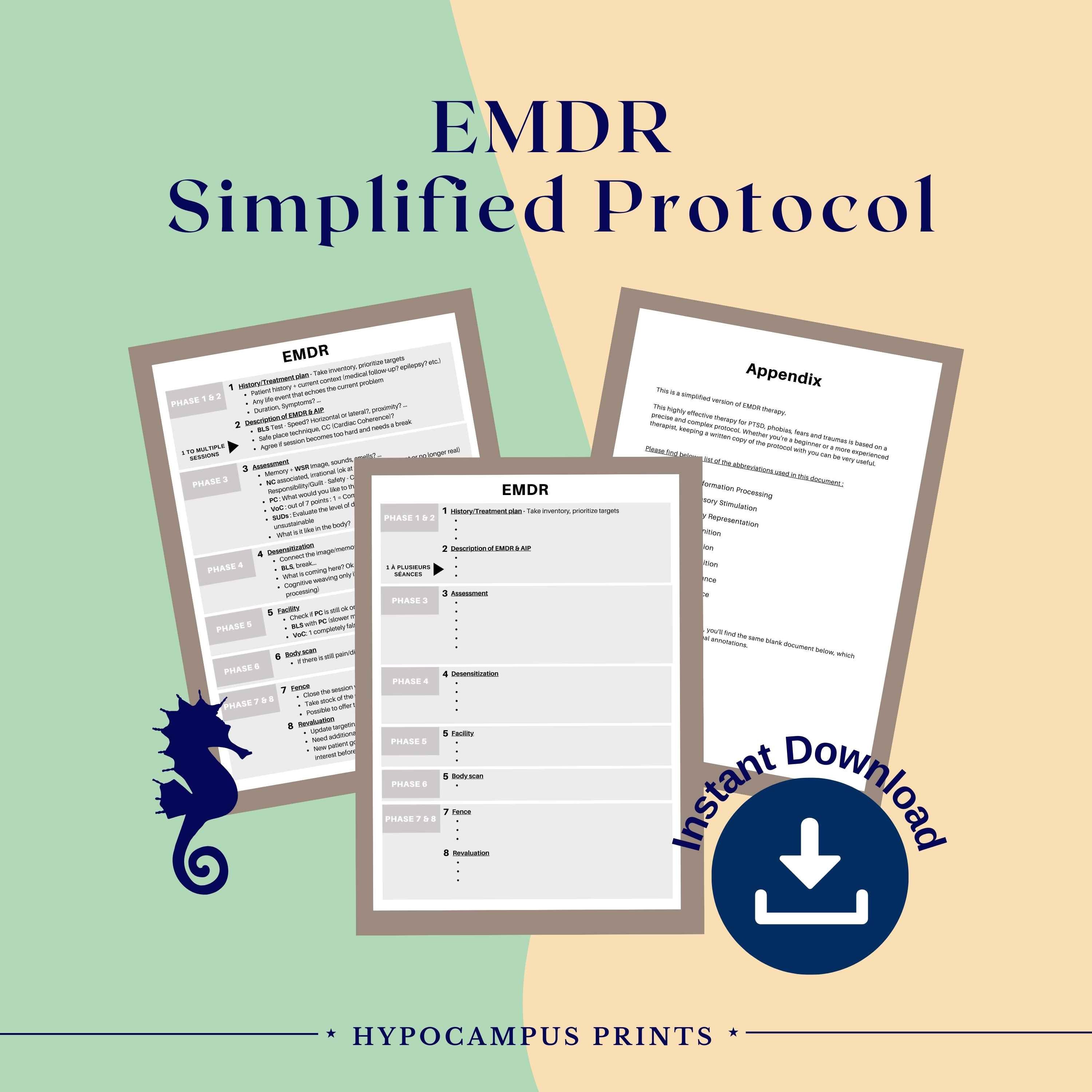 EMDR Simplified Protocol, EMDR Script, PTSD, Emdr Progress Notes ...