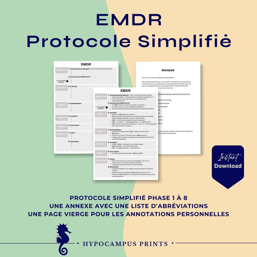 EMDR Simplified Protocol, Trauma Treatment, EMDR Script, PTSD, Emdr ...