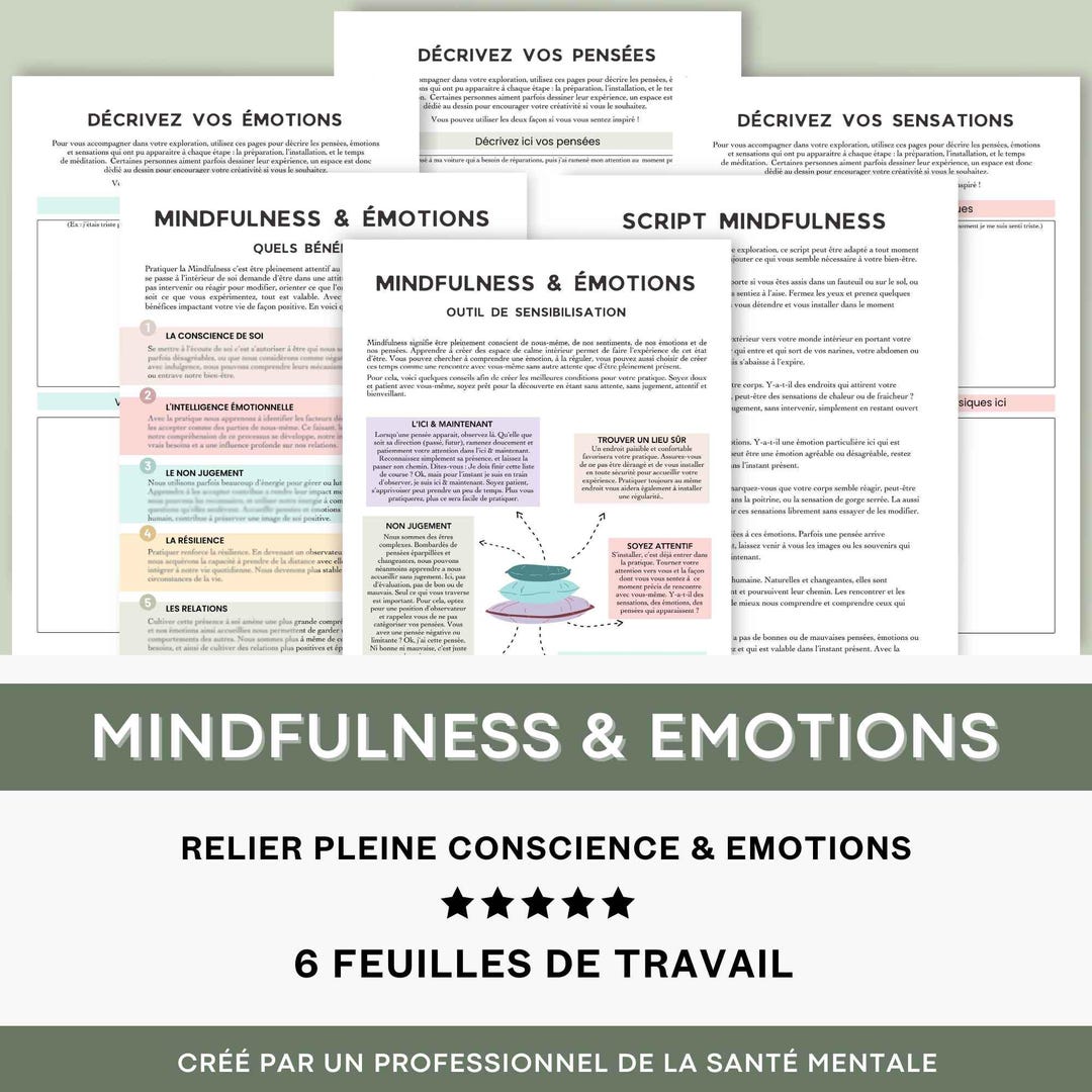 Mindfulness Worksheets Self-regulation Emotional Intelligence Self ...
