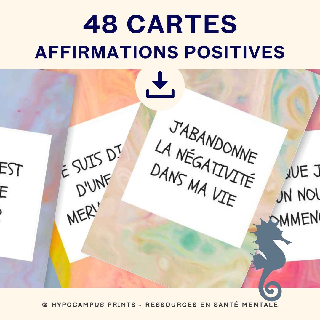 Positive Affirmation Cards Emotion Management Self-esteem Affirmation ...