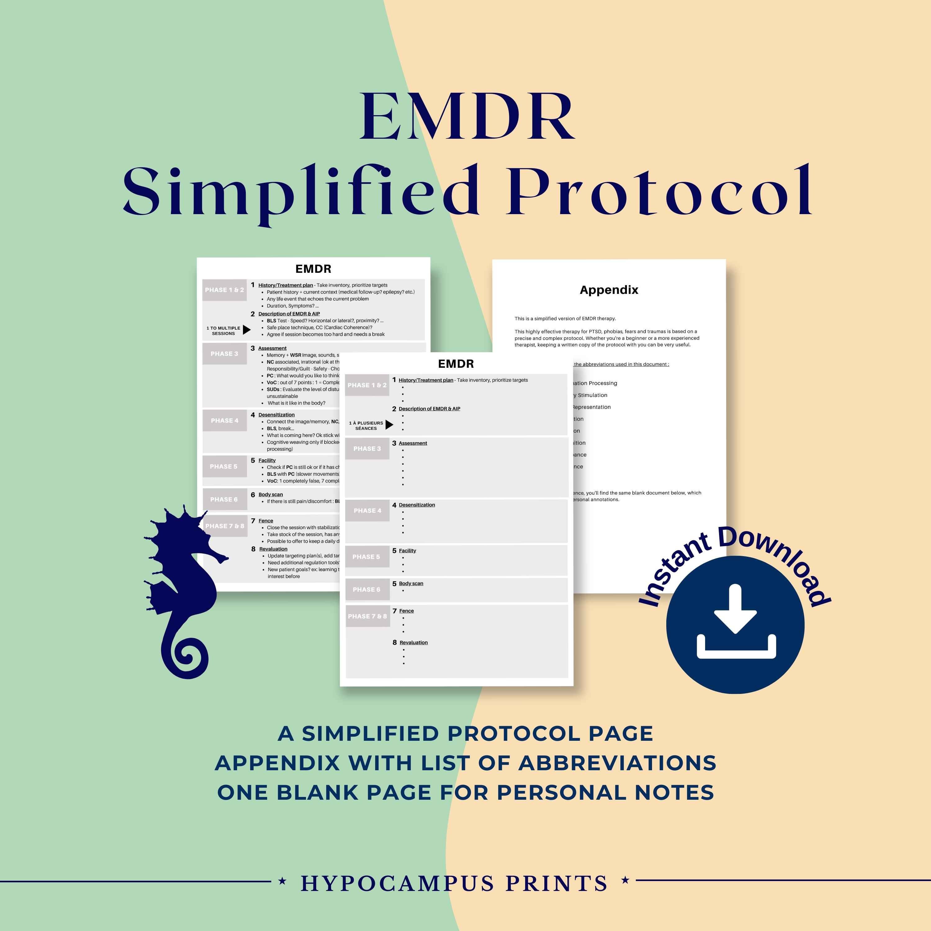 EMDR Simplified Protocol, EMDR Script, PTSD, Emdr Progress Notes ...