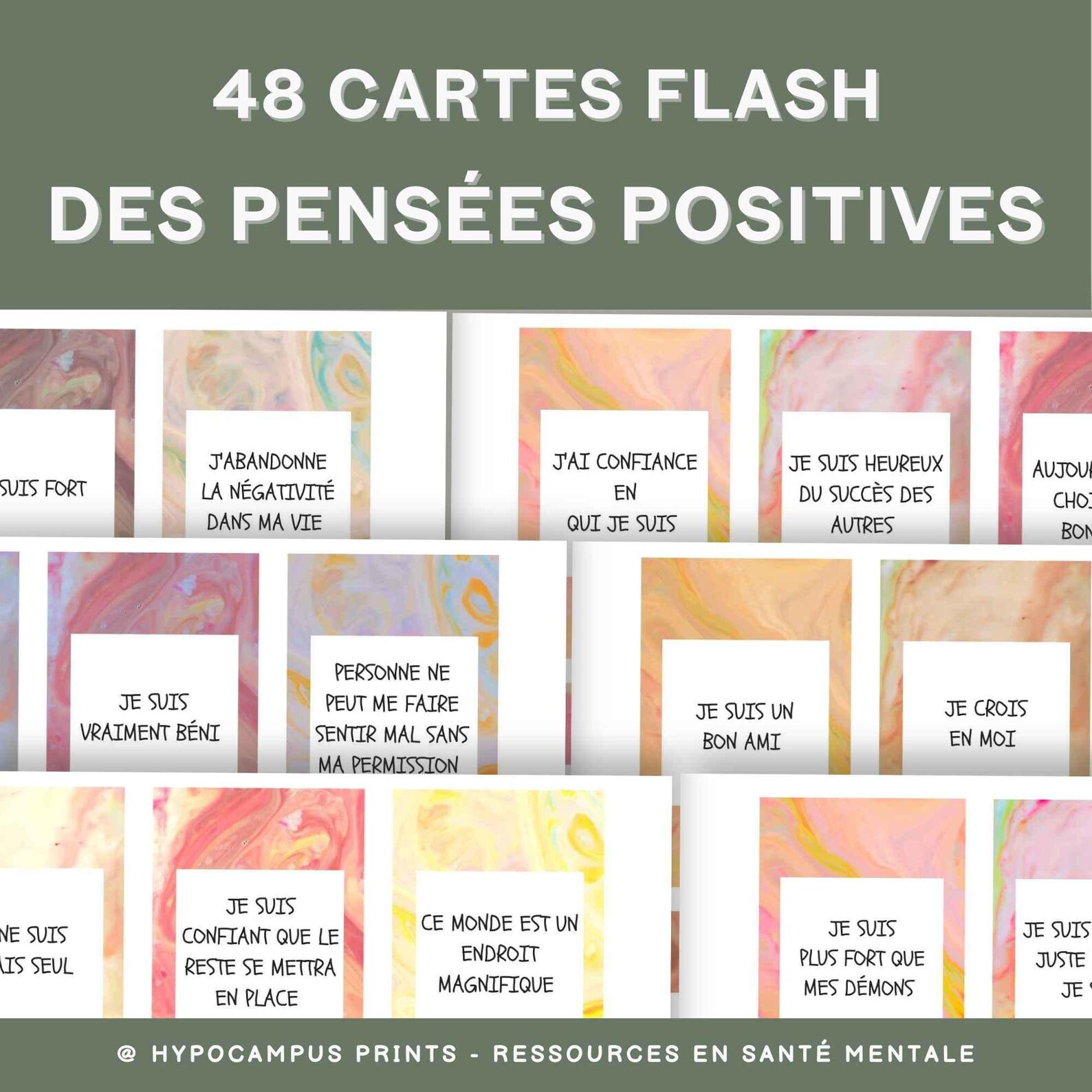 Positive Thinking Cards, Emotional Management, Self-esteem, Affirmation ...