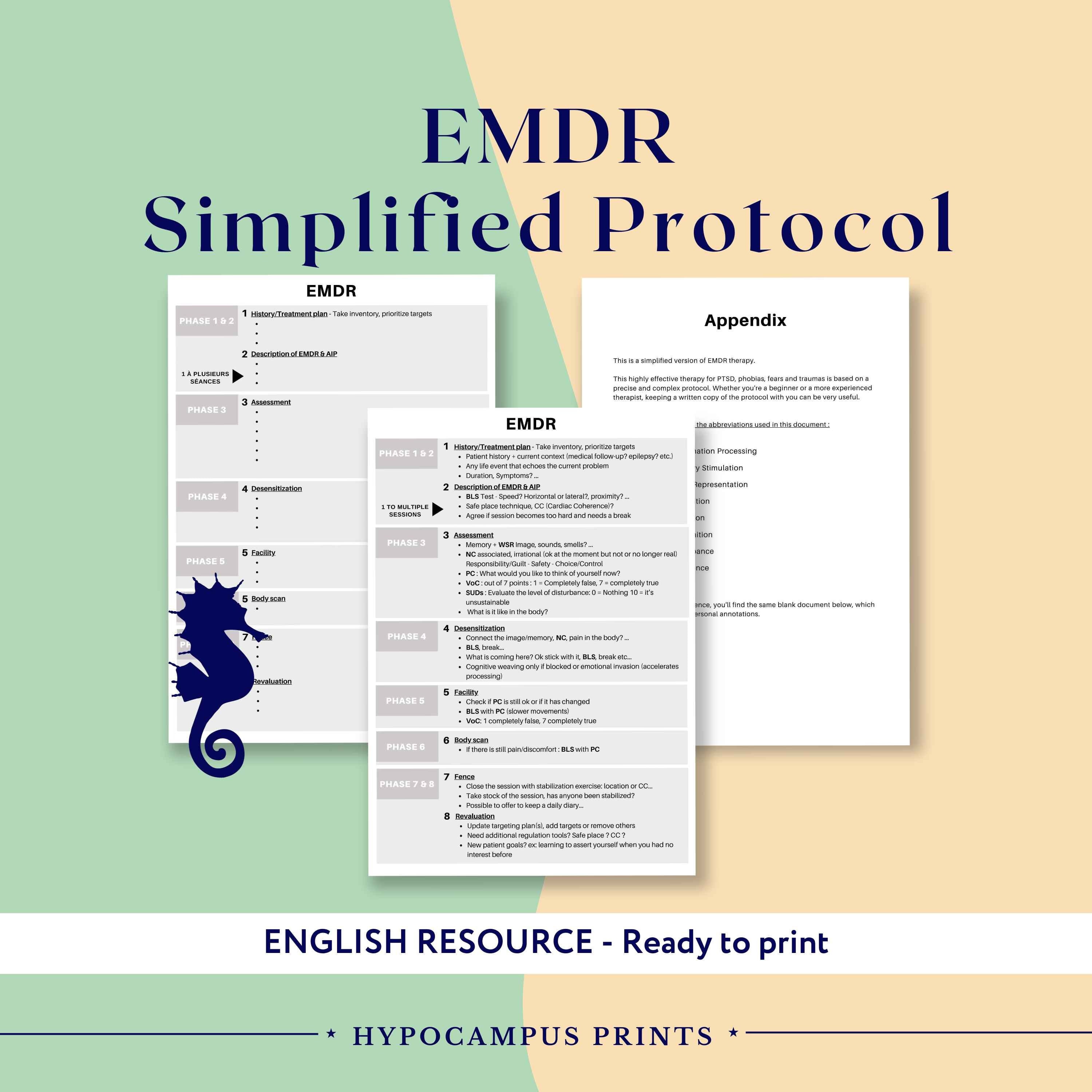 EMDR Simplified Protocol, EMDR Script, PTSD, Emdr Progress Notes ...