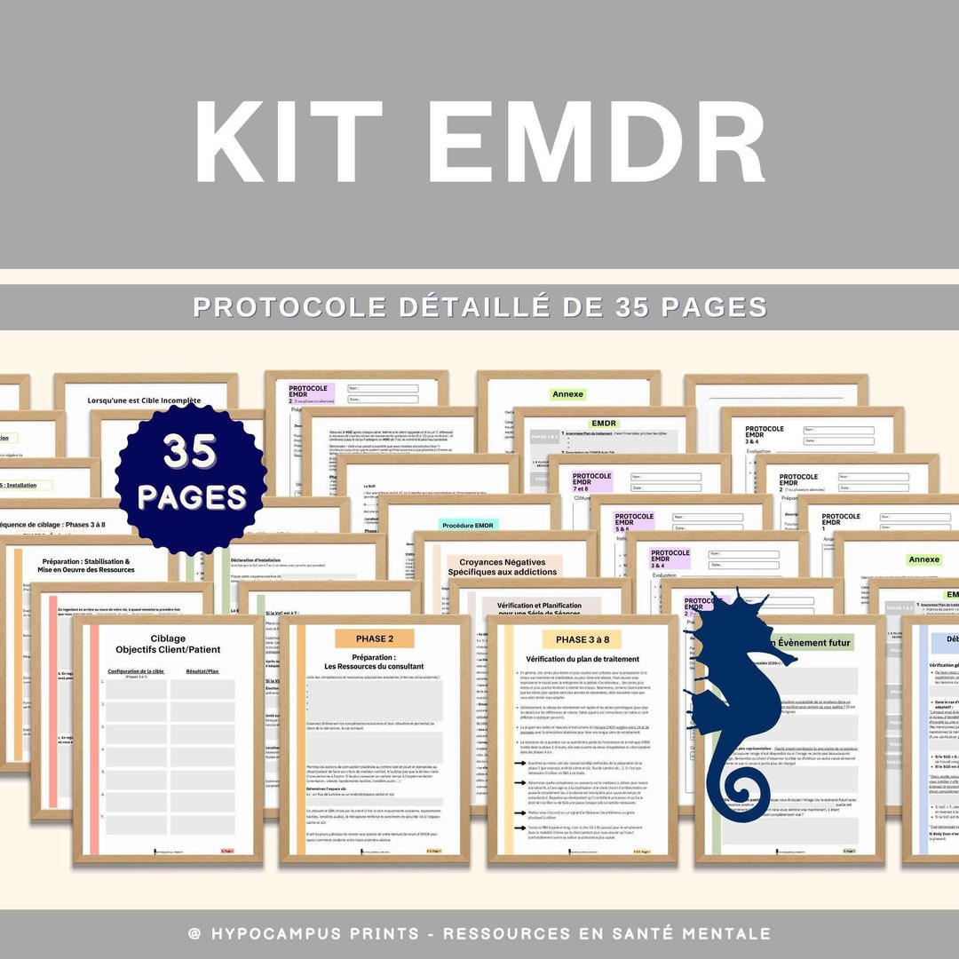 EMDR Kit Protocol Script Negative Cognitions Trauma Treatment EMDR ...