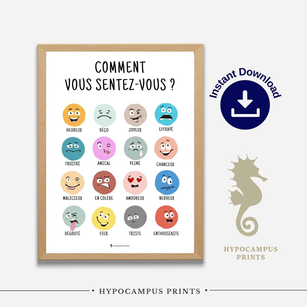 Emotions Poster Socio-emotional Learning Classroom Resource ...