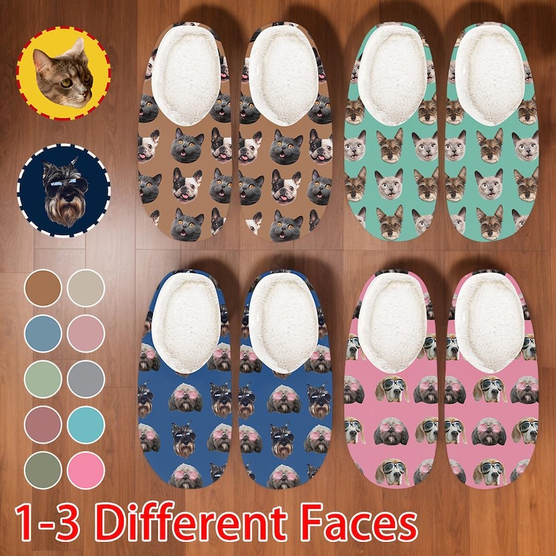 Slippers With Face On - Etsy
