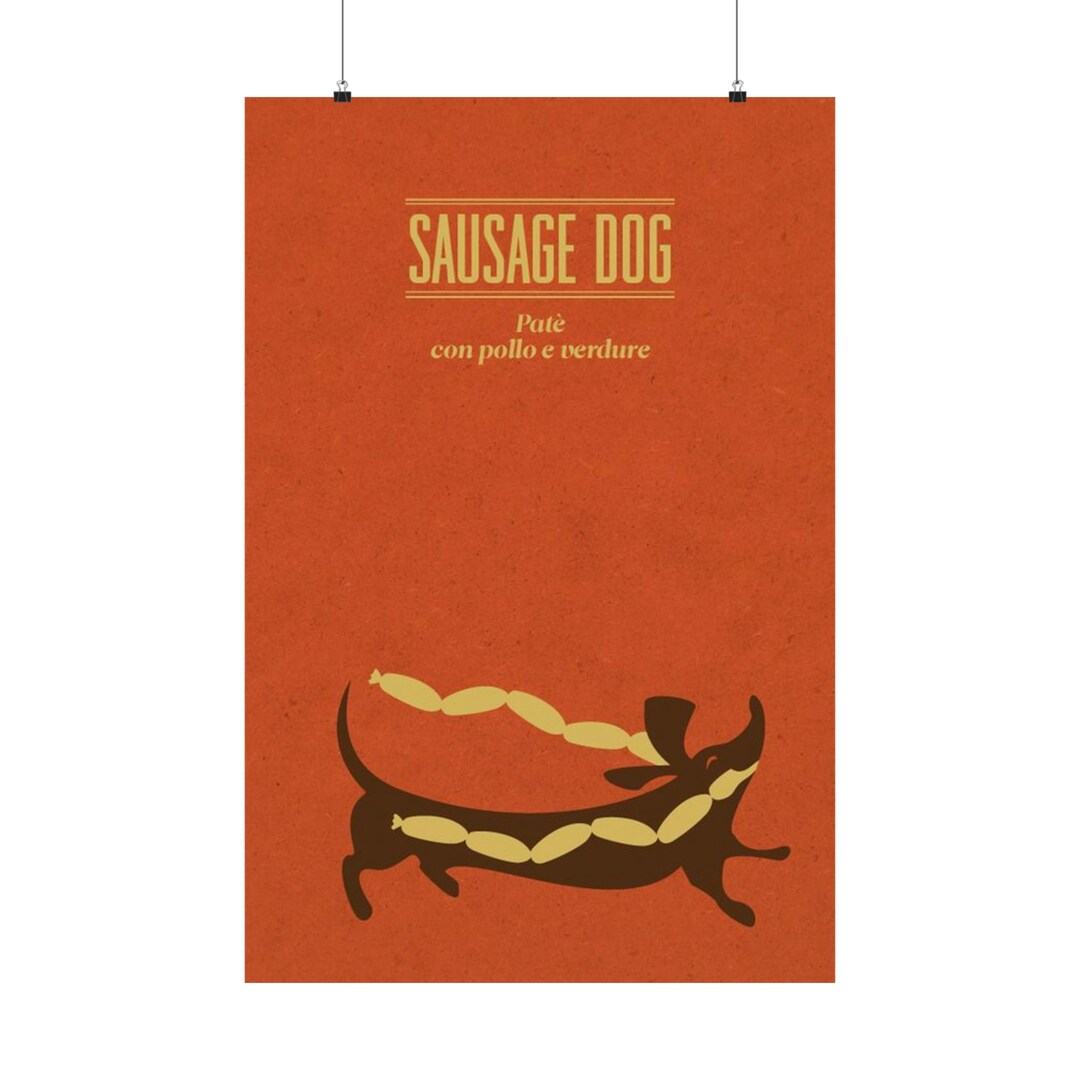 Matte Vertical Sausage Dog Poster - Etsy