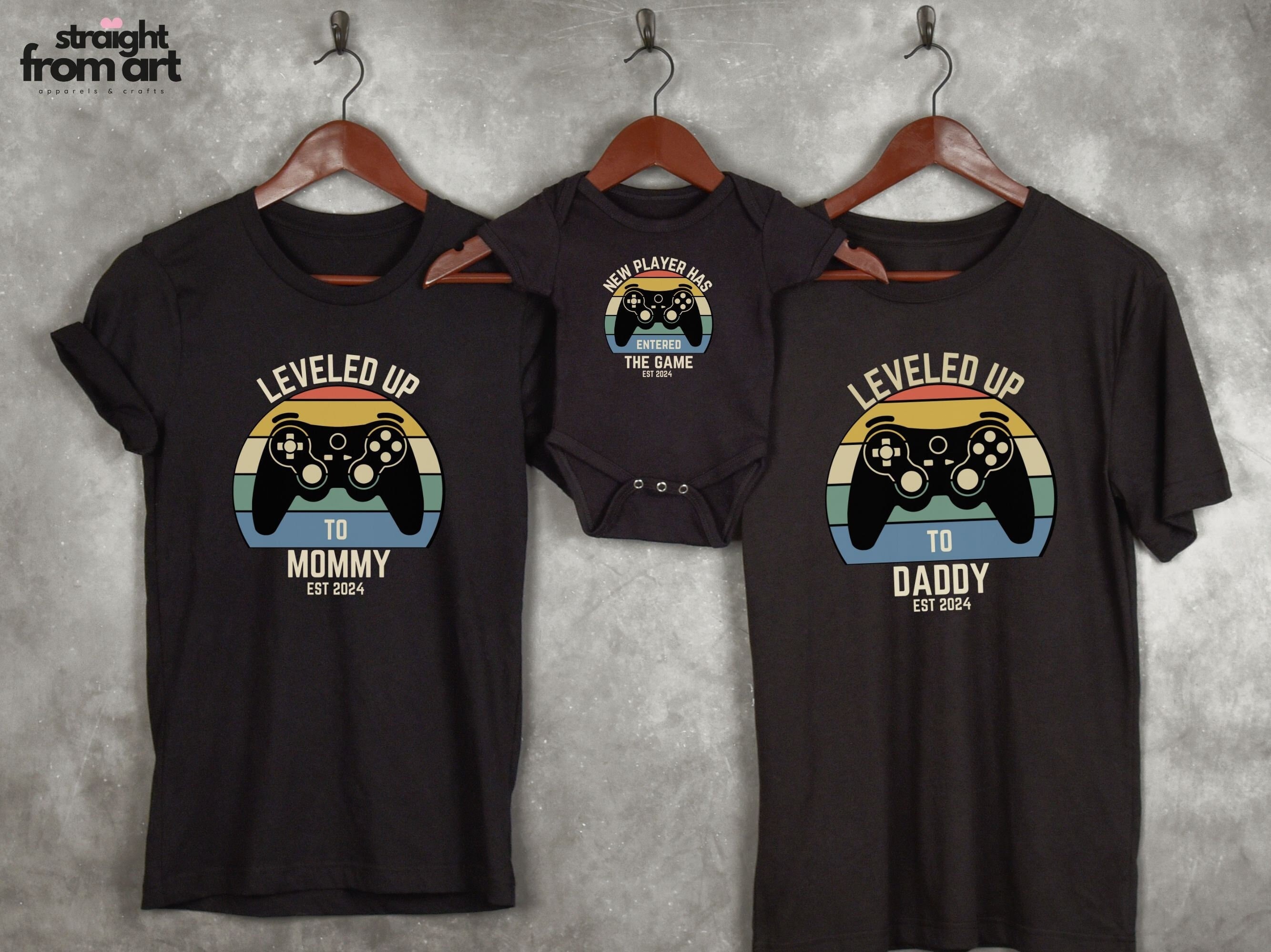 Level up Shirt, Estd 2024, Dad and Baby Matching Shirt, Matching Shirts ...