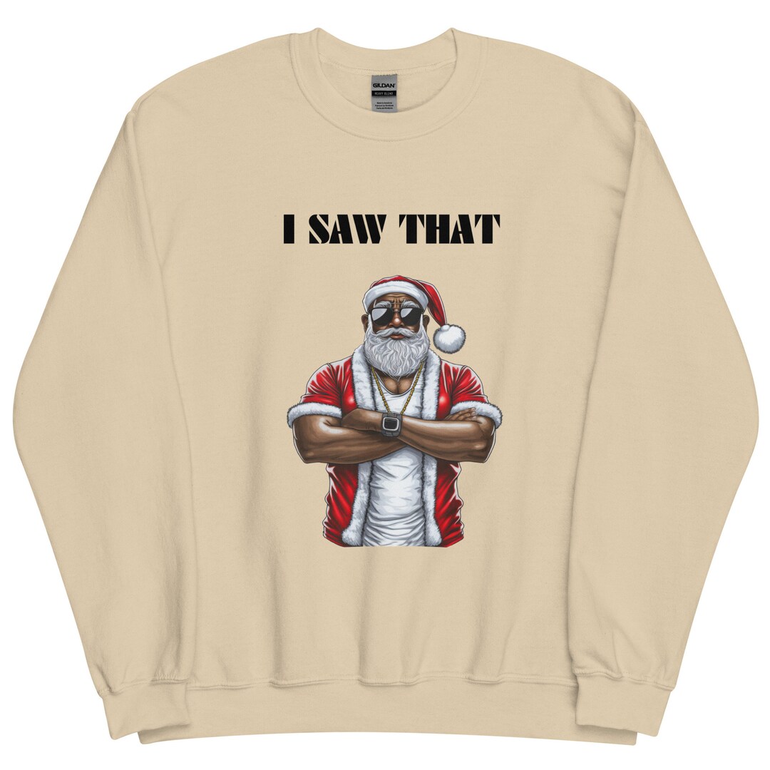 Urban Santa Sweatshirt-african-american Black St Nick - Etsy
