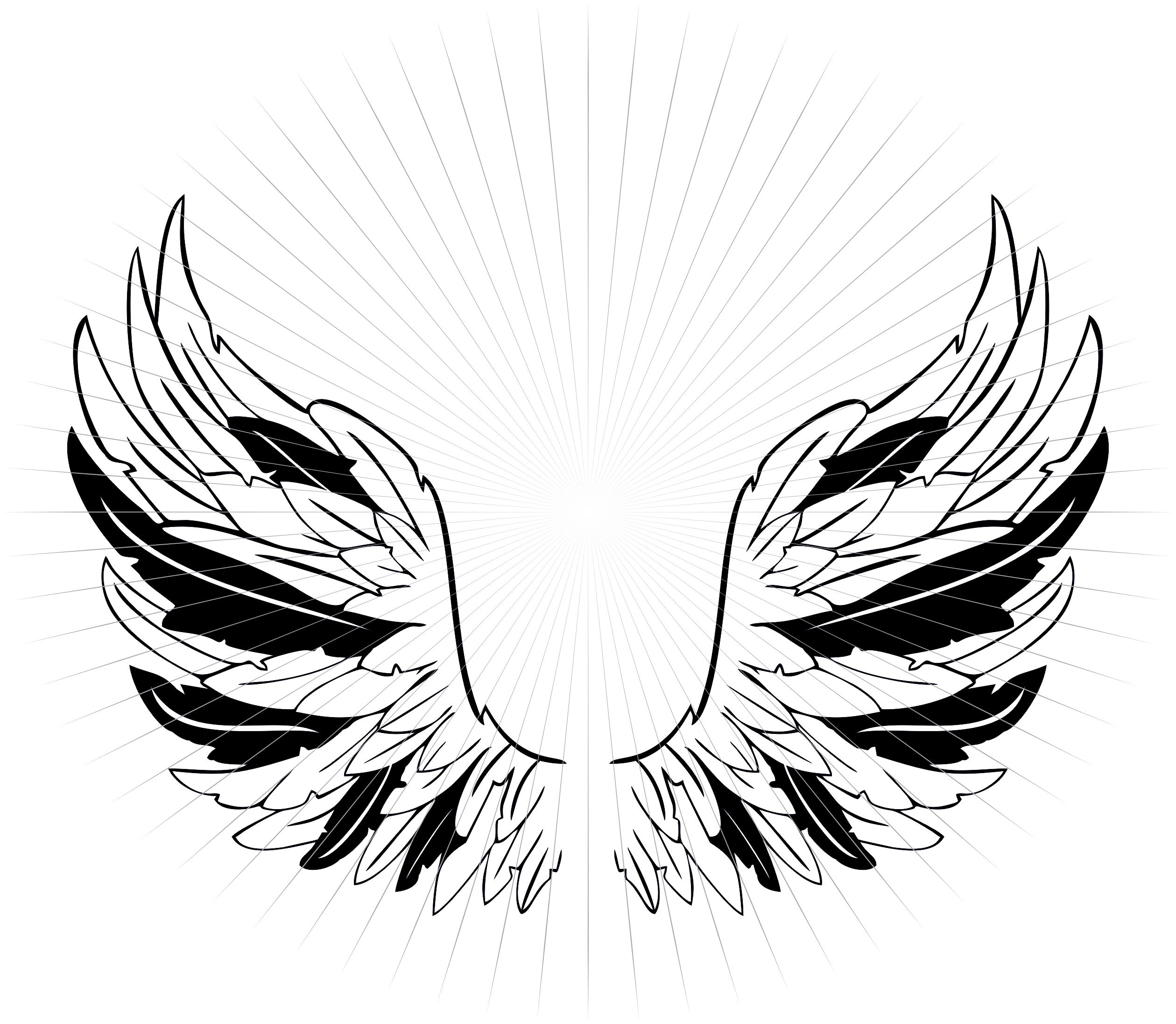 Angel Wings SVG Commercial Use, Cricut, Cute Stylish Wings, Popular ...