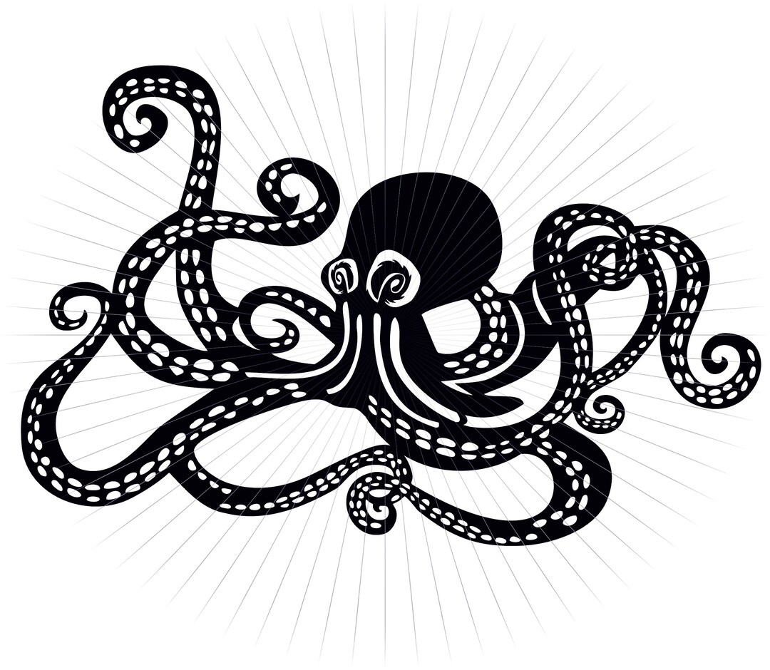 SVG Octopusgiant Octopus Svg Clipart for Clothes, Tattoo, Mug - Cut ...