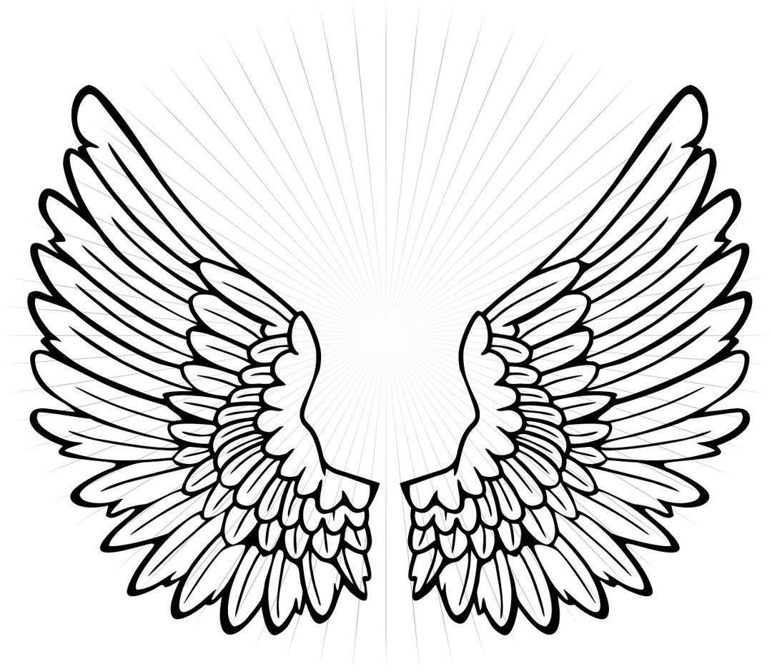 Angel Wings SVG Commercial Use, Cricut, Cute Stylish Wings, Popular ...