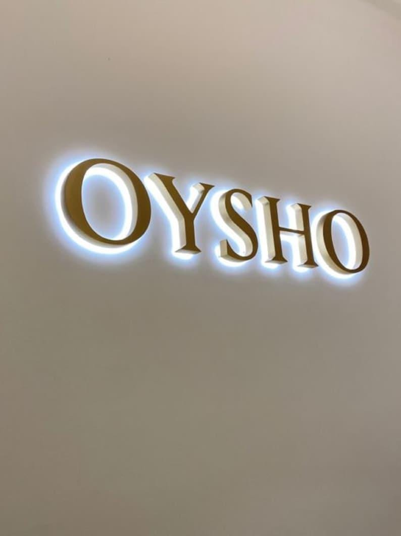 Logo Sign for Business, Company Logo Sign, Gold Mirror Sign, Outdoor ...