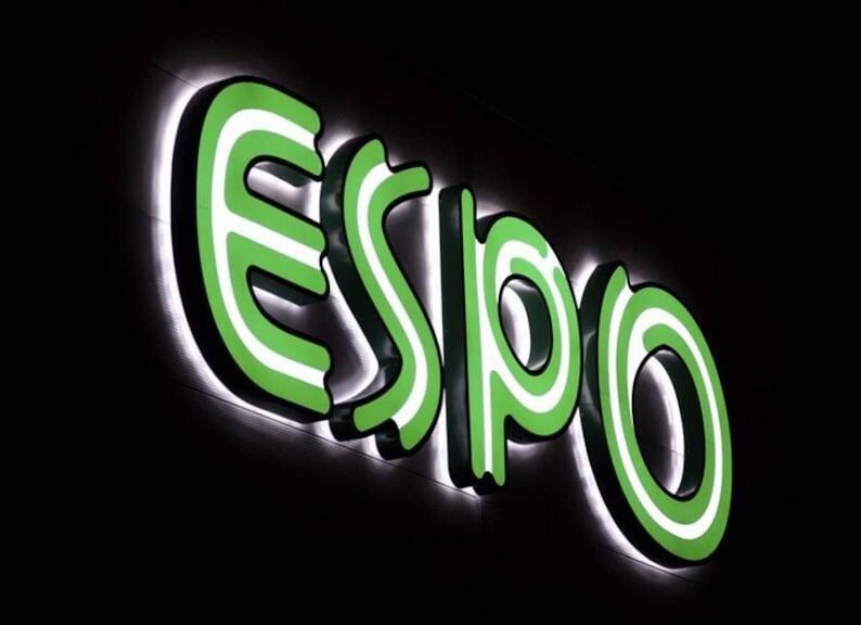 Logo Sign for Business, Company Logo Sign, Gold Mirror Sign, Outdoor ...