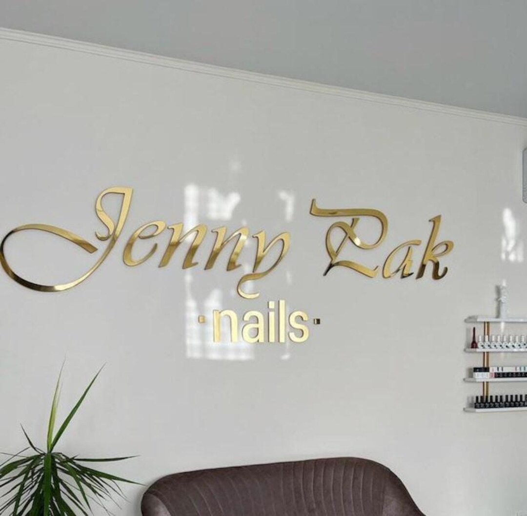 Laser Cut Sign, Nails Salon Sign, Lobby Sign, Business Logo Sign ...