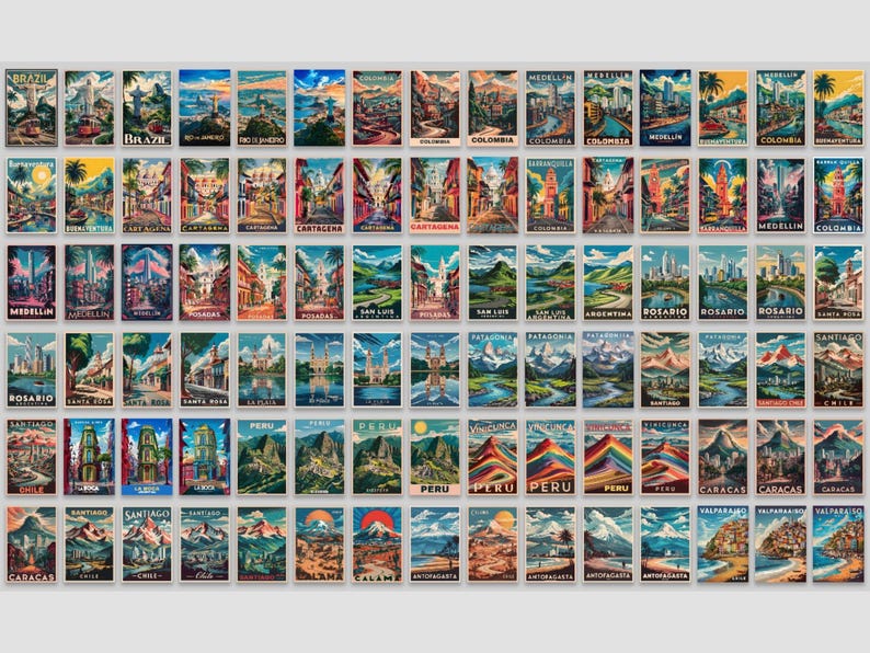 250+ Vintage South America Posters | Retro Latin American Travel Art ...