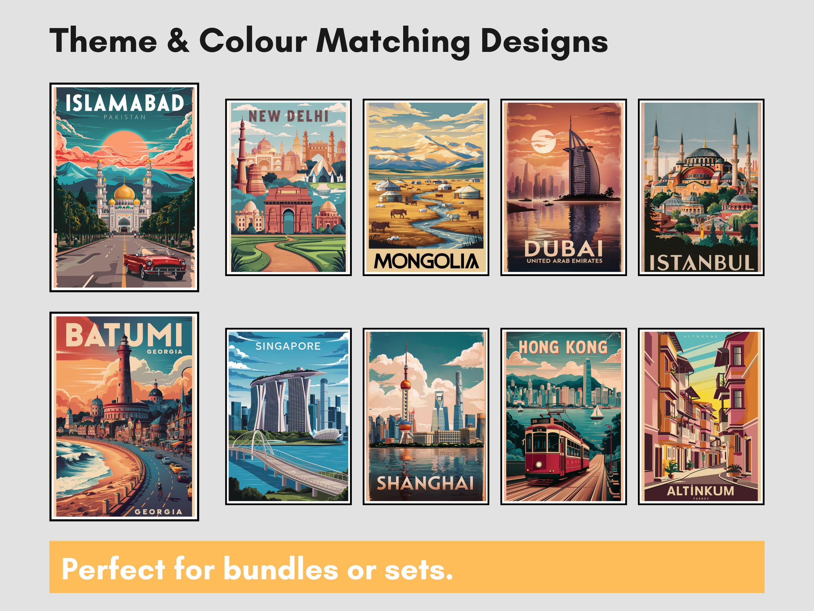 250+ Vintage Asia Travel Posters | Printable Asian Landmark, City ...
