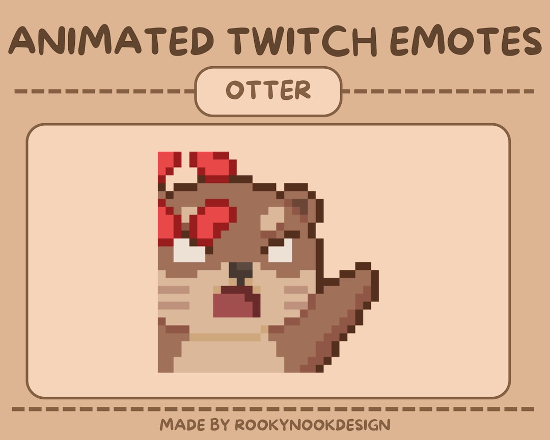 Otter Animated Angry Emote in 8bit Pixel for Twitch - Etsy
