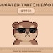 Otter Animated Cool Vibing Emote in 8bit Pixel for Twitch - Etsy
